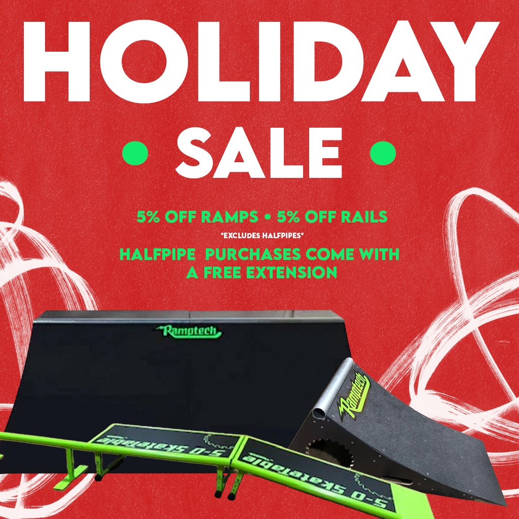 Ramptech BLACK FRIDAY - Skateboard Quarter Pipe, Grind Rails, and More ...