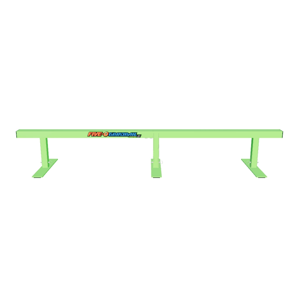 Skateboard Rail | 79" 5-0 Square Tube Grind Rail | Adjustable Height ...