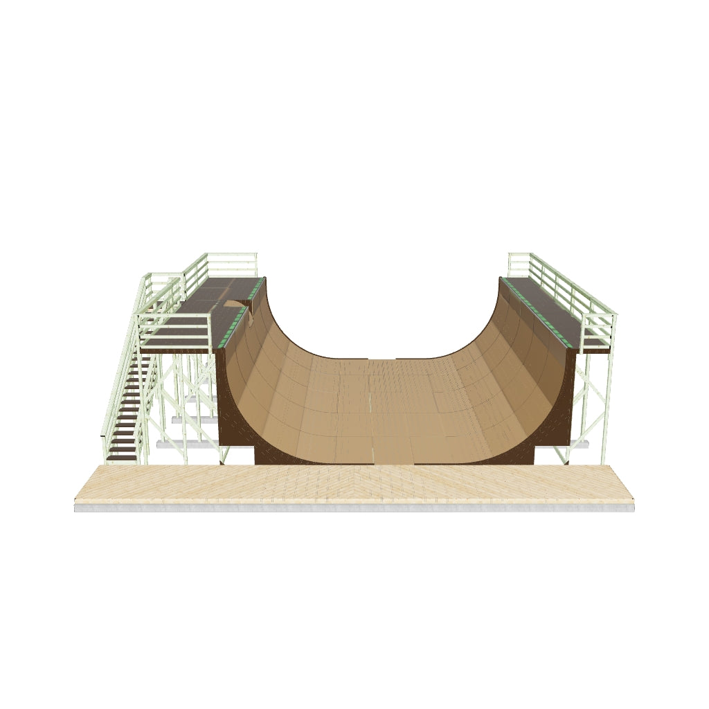 Skateboard Ramp | 12' X 40' Vertical Half Pipe Kit | Weatherproof ...